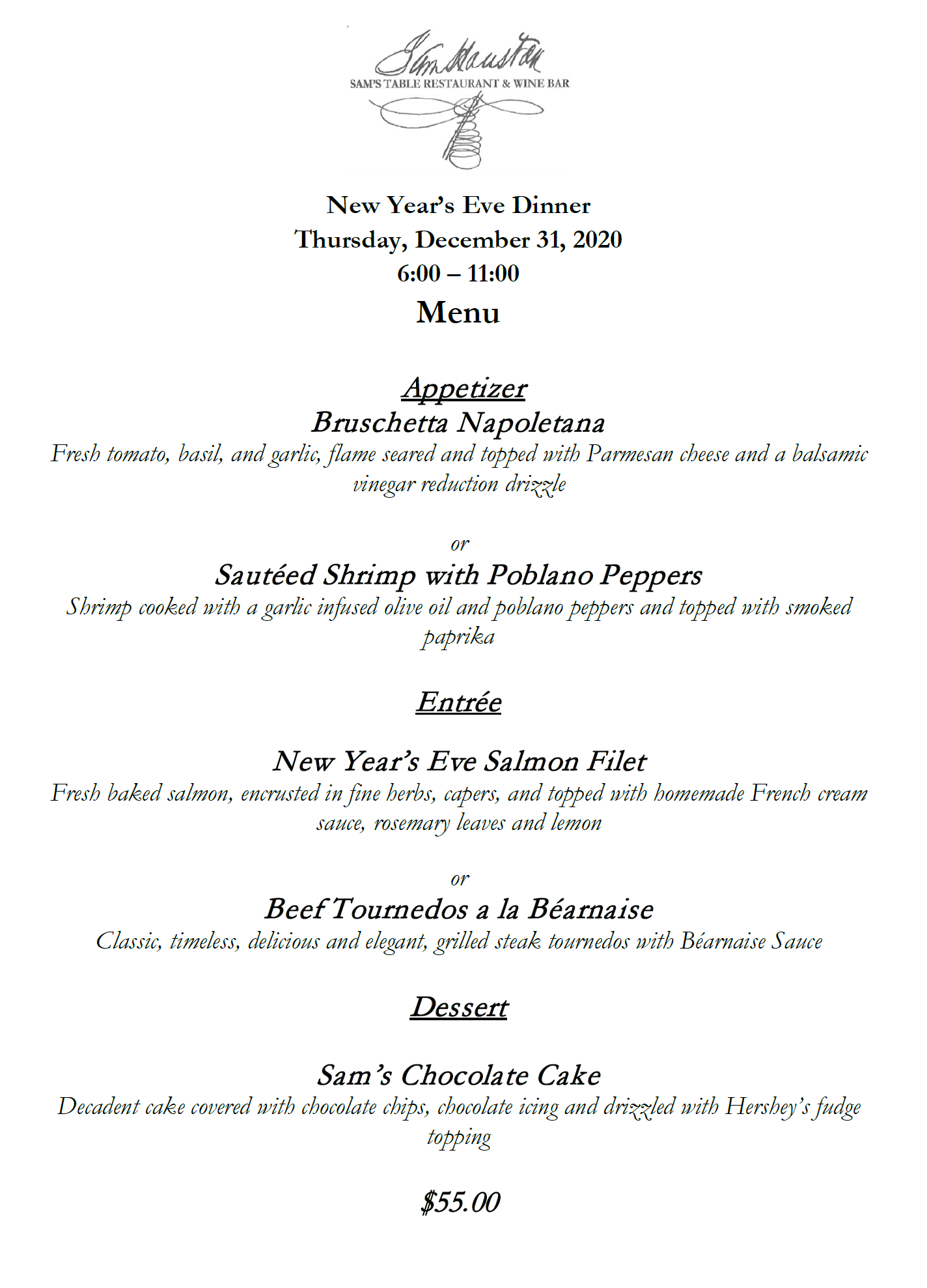 Sam's Table - Huntsville, Texas